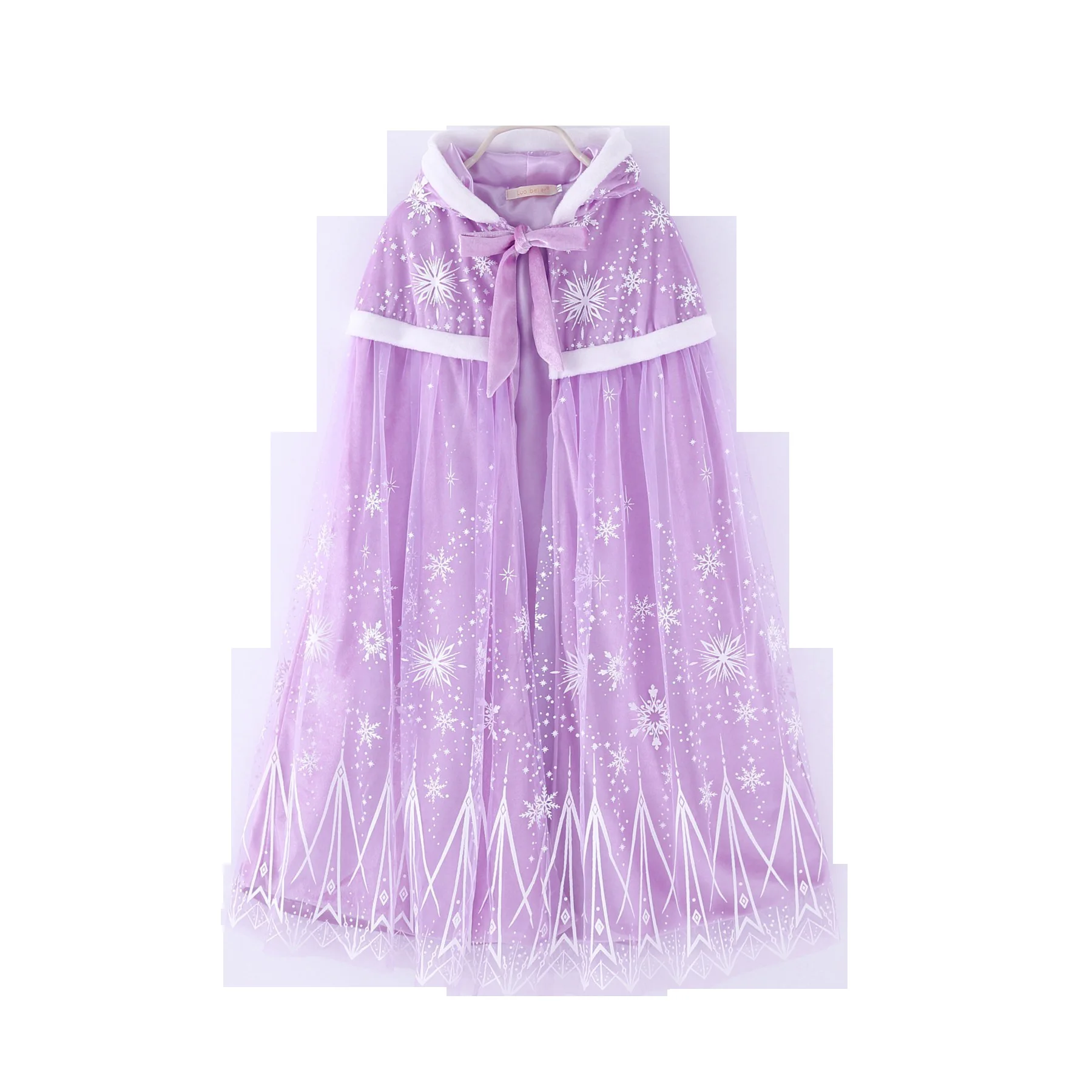 3 Colors Children Girl Princess Dress up Costume Cloak Hooded Snowflake ...