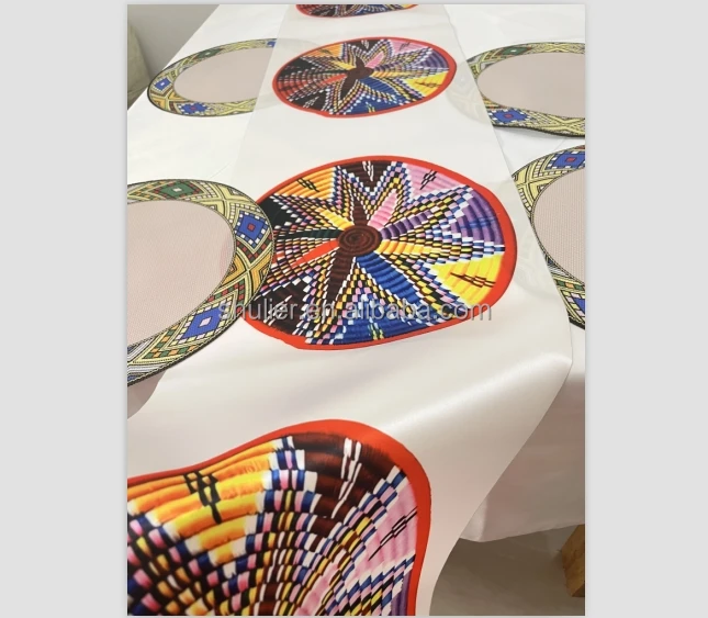 Custom Ethiopian Traditional Saba Telet Design Table Runner for Wedding ...