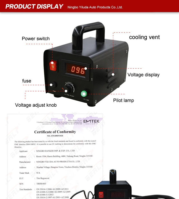 Tire Engraving Machine Tyre Regroover - Bellright TRSM-003B