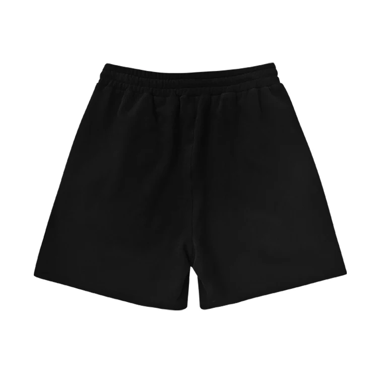 Custom Gym Logo Black Sports Cotton Short - Fitness Shorts