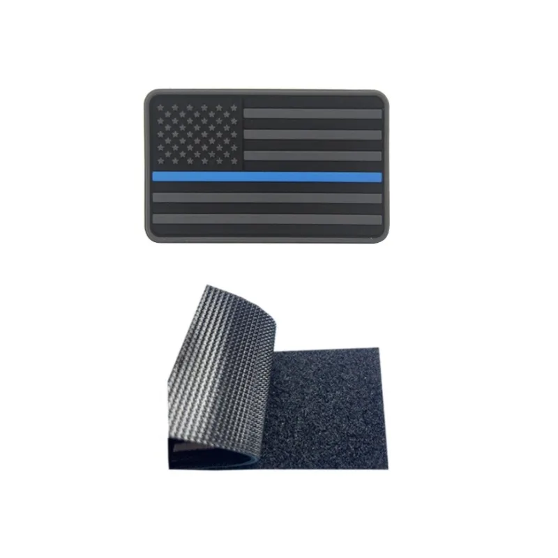 American Flag PVC Badge Patches Various Colors Embroidered with Hook ...