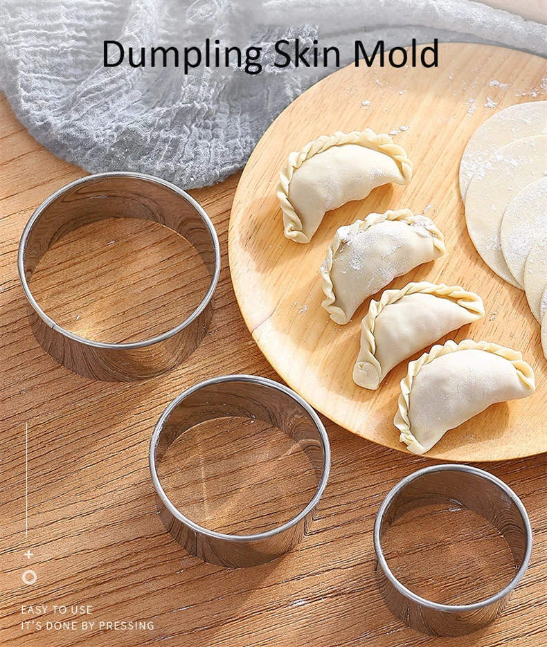 Round Circle Dumpling Wrapper Mold Dough Press Cutter Tool Dumpling ...
