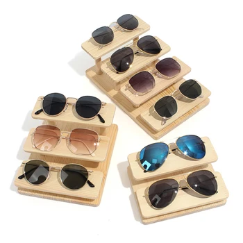 2/3/4 Layers Wood Sunglass Eyewear Display Rack Eyeglasses Show Stand ...