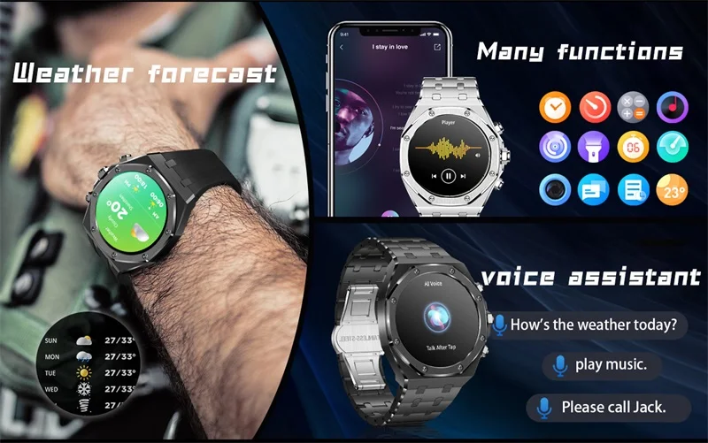 Ak68 2024 Men's Smart Watch With 1.43" Amoled Full Round Screen Health ...