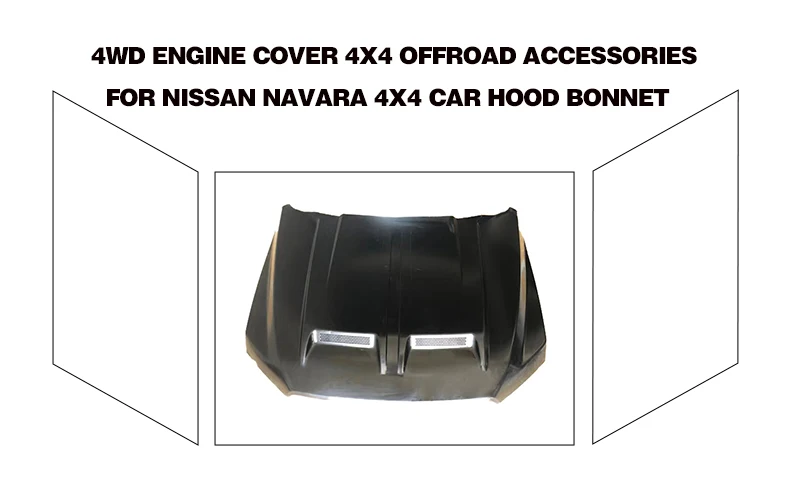 4x4 Offroad Accessories for Nissan Navara - Iron Hood Bonnet