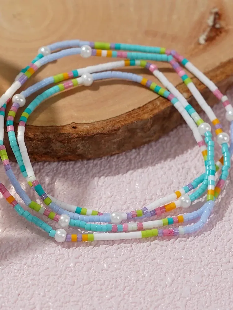 Go2boho Imitation Pearl Stack Tiny Seed Bracelets Beaded Warp Jewelry 2024 New Handmade ...