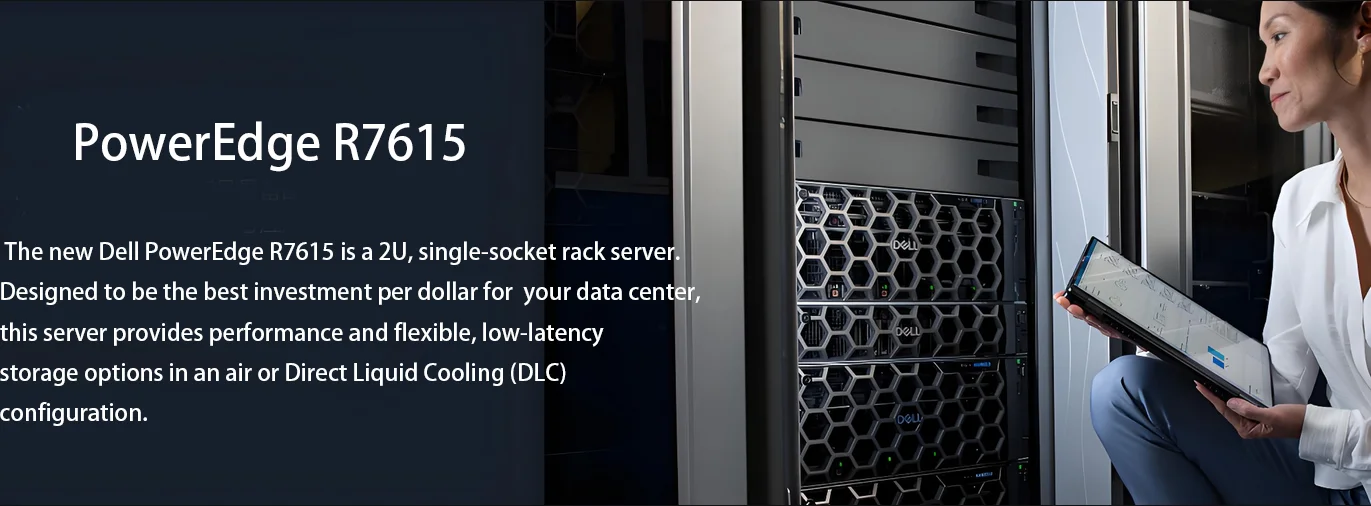 Dells PowerEdge R7615 2U Rack Server for Internet and Computer Data ...