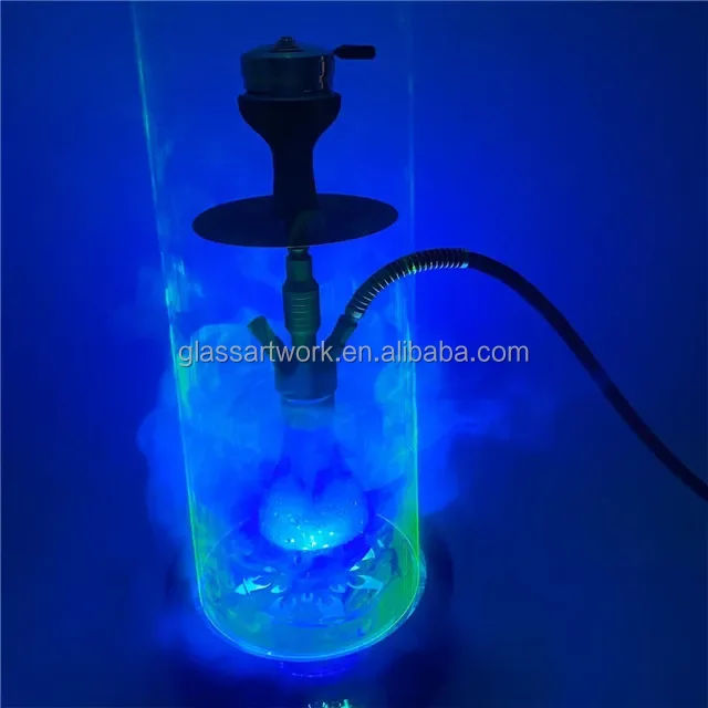 2024 New Design Custom logo Led Hookah Shisha Base with Laser Lounge ...