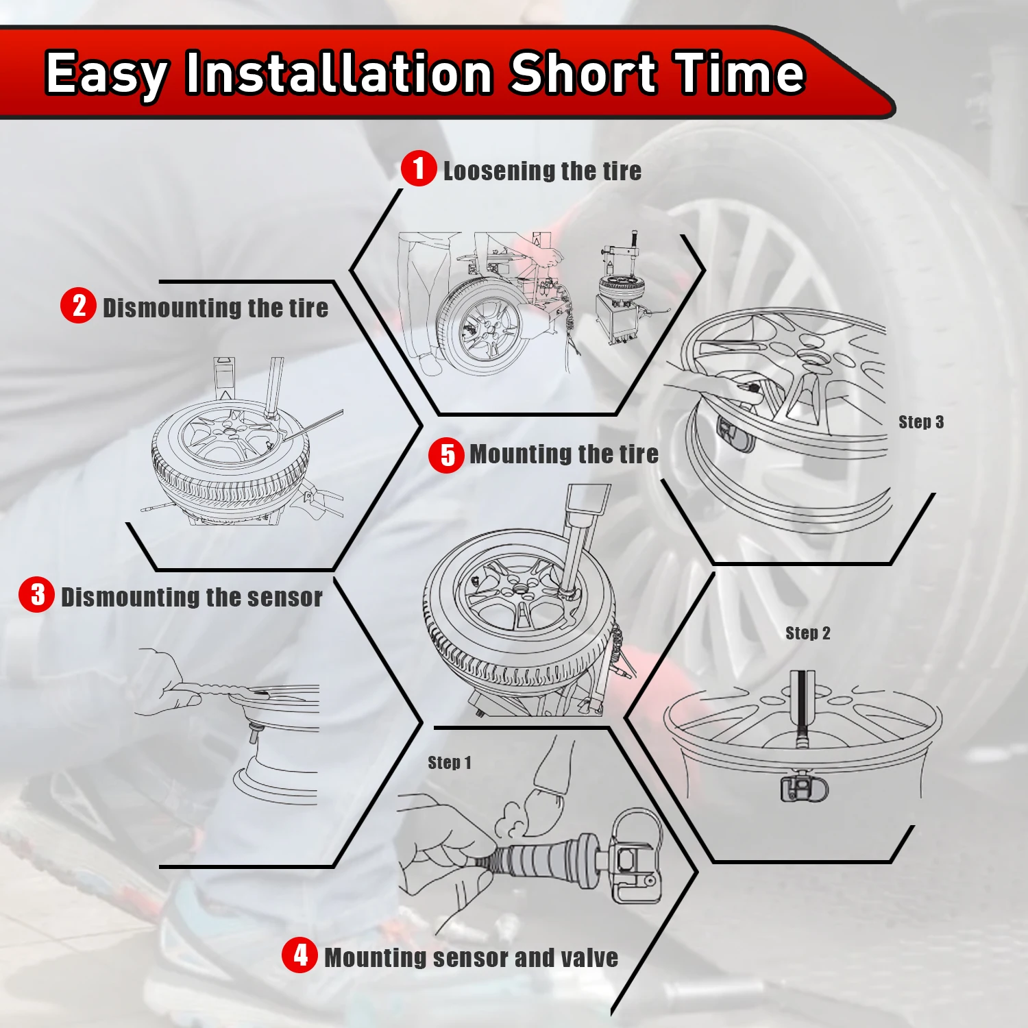 Autel MaxiTPMS MX Sensor Universal Tire Sensor Dual Frequency 315MHz ...