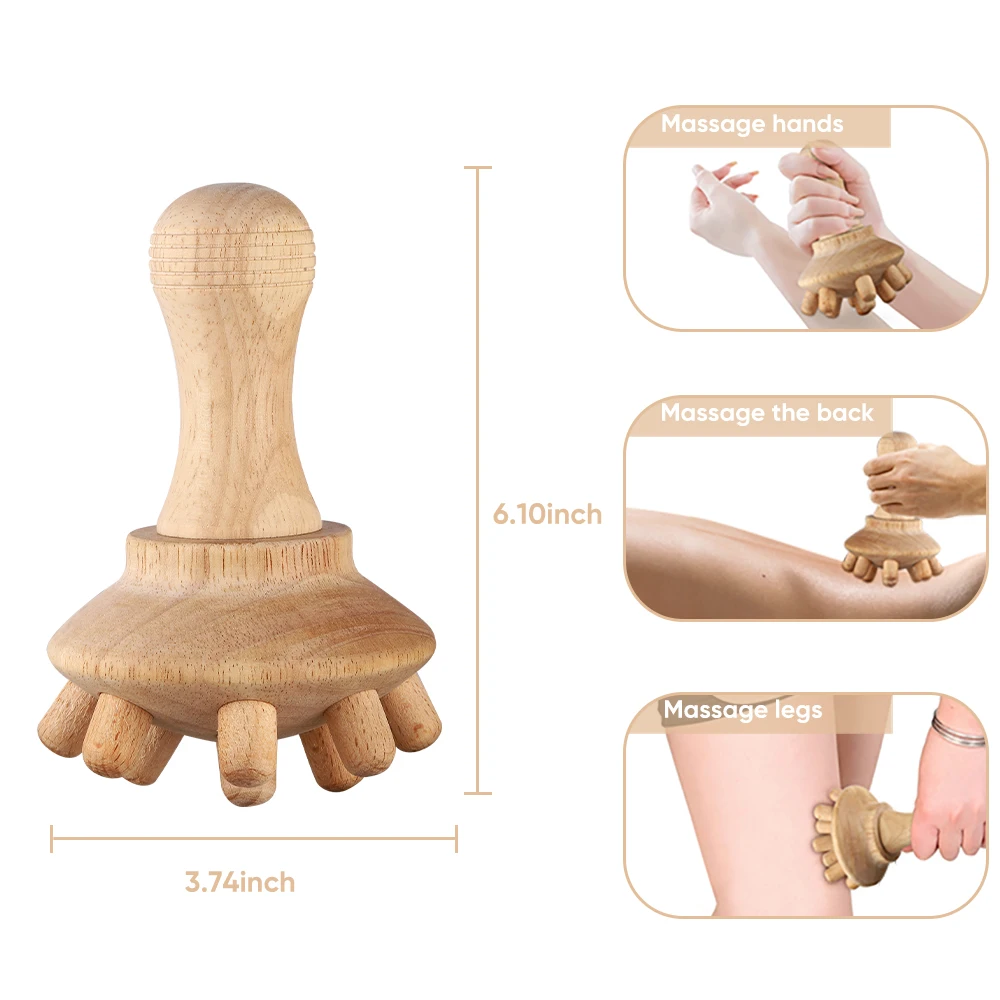 Maderotherapy Wood Therapy Tools - 6 Piece Lymphatic Drainage Massage ...