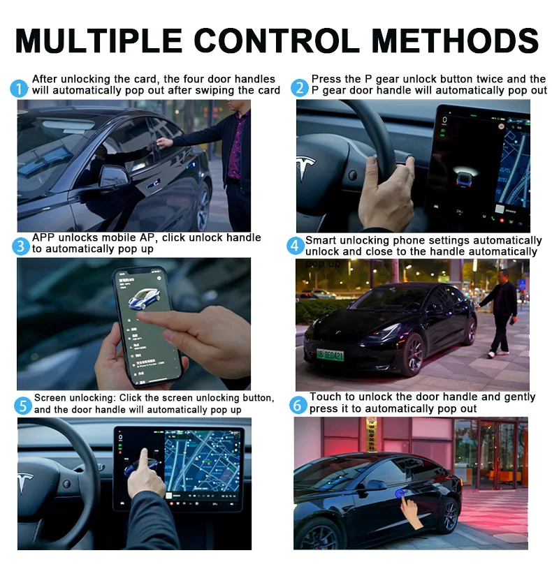 Model 3 Y X S Accessories Luxury Smart Modified Colorful Automatically ...