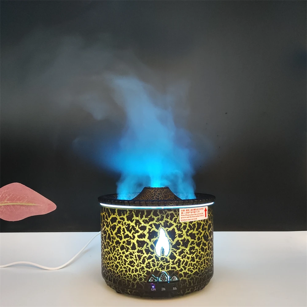 Volcano 3D Flame Ultrasonic Aroma Diffuser 360ml Volcano Jellyfish ...