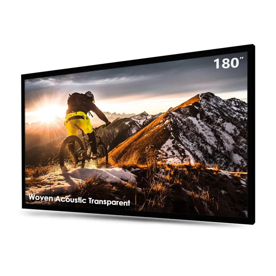 Screen Pro 180-inch Fixed Frame Projector Screen - Acoustic Woven 3d ...