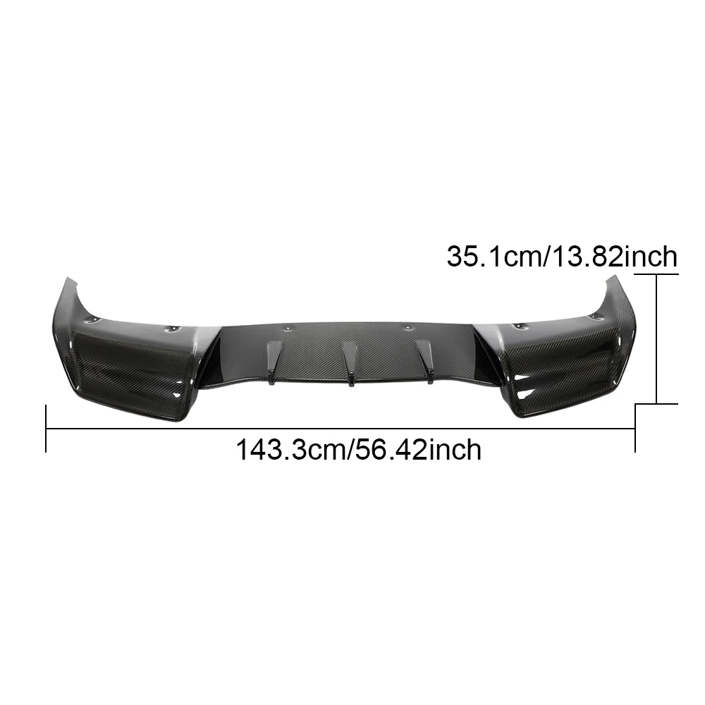 Dry Carbon Fiber Rear Bumper Splitter Diffuser For Tesla Model Y Sport ...