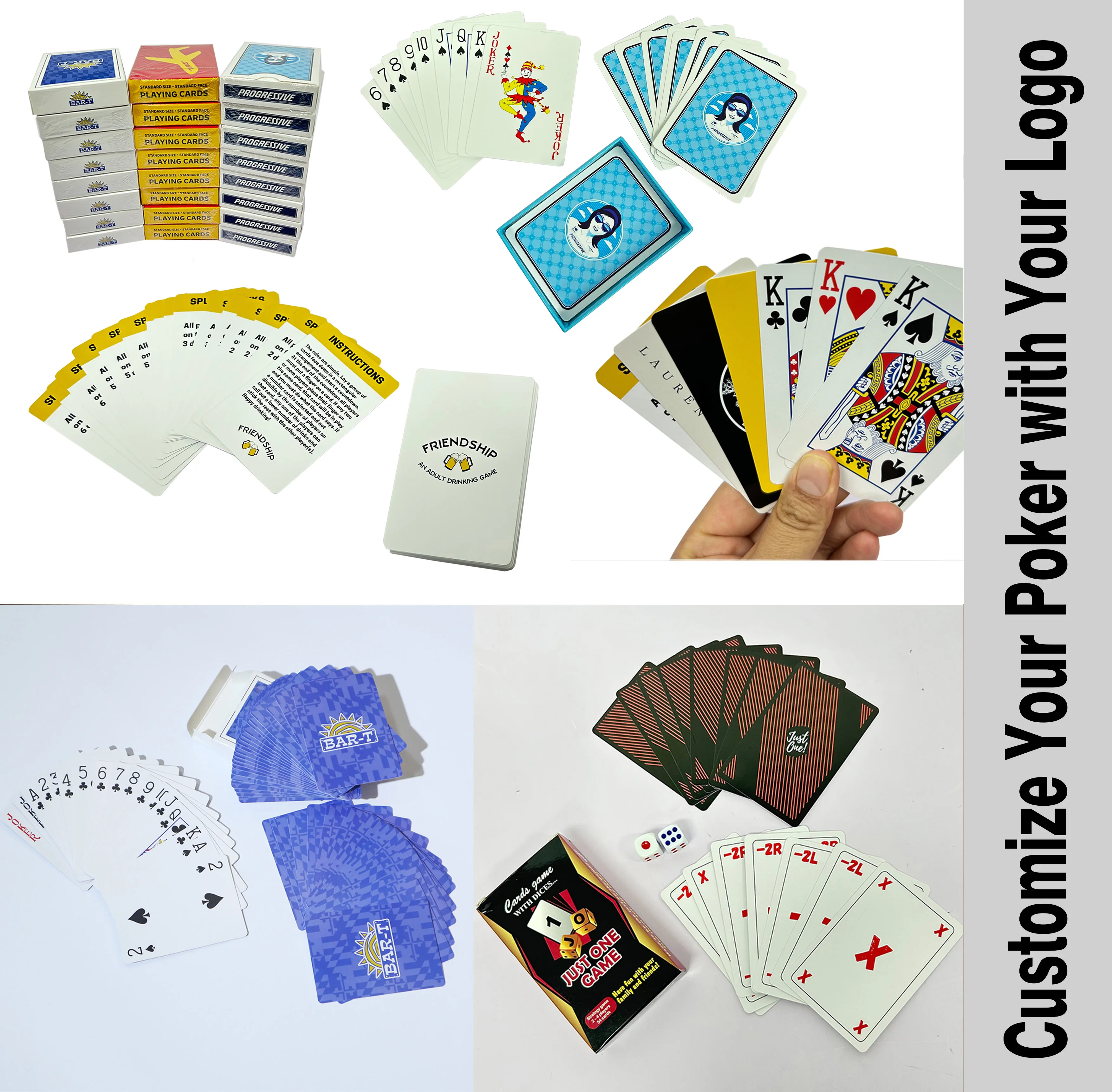 Custom Waterproof Sublimation Playing Cards with Logo