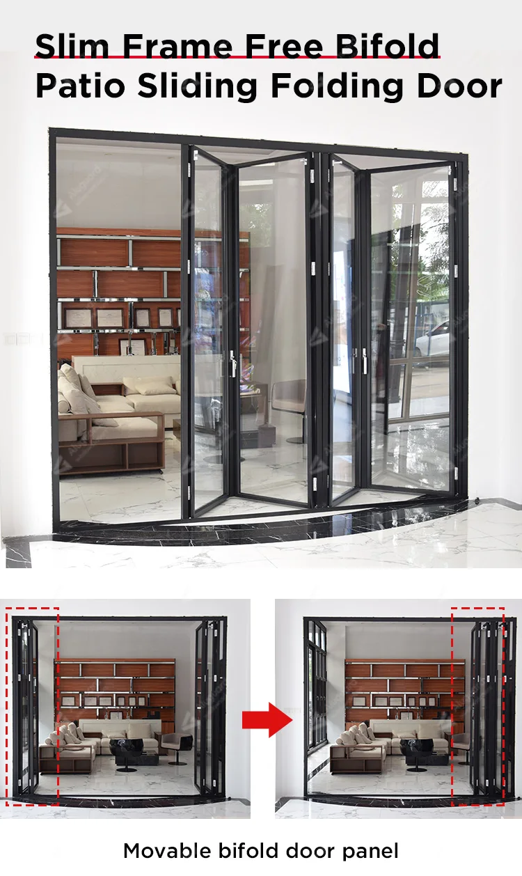 Aluminum Glass Bifold Doors Aluminium Glass Patio Doors Waterproof ...
