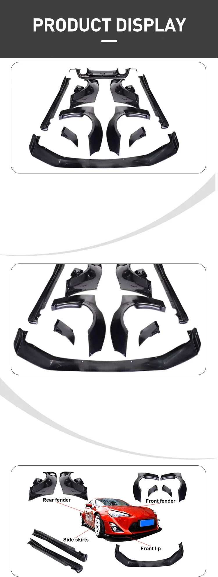 V1 Style Wide Body Kit Carbon Fiber Fibre Bodykit for Toyota GT86 ...