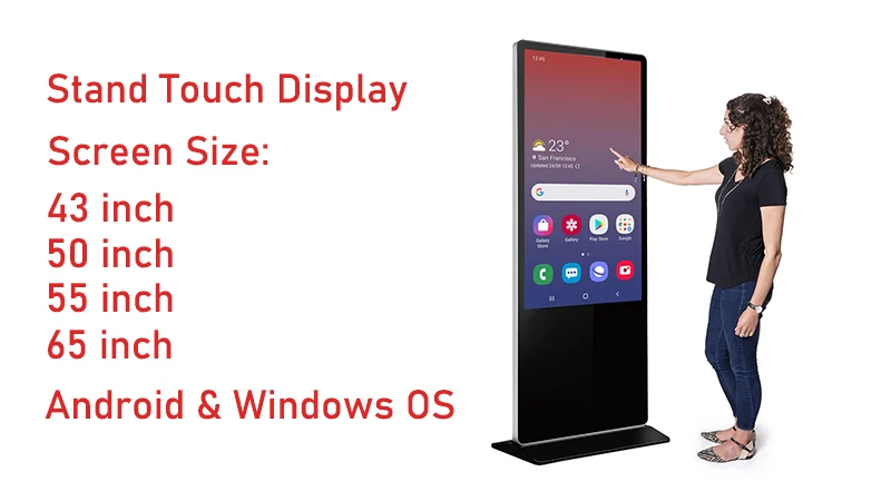Floor Stand Vertical Display Tv Lcd Standing 42 Inch Indoor Digital ...