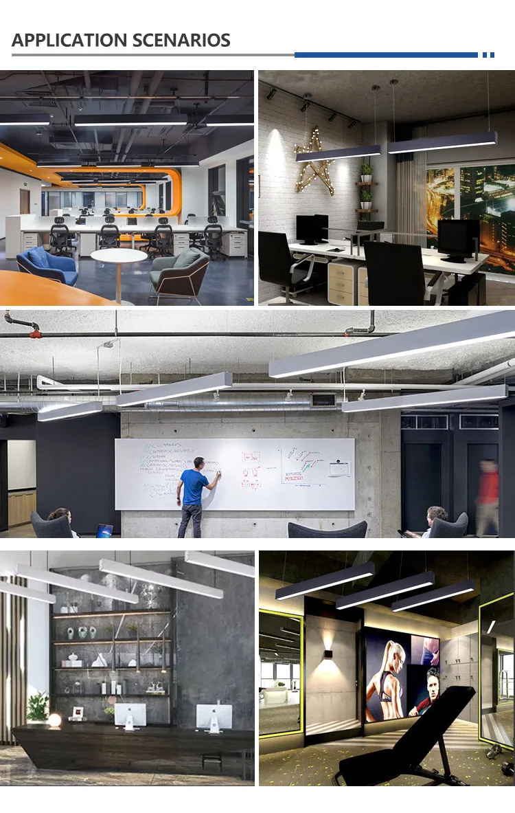 Wholesale Seamless Linkable Office Grill Ip65 4ft 40w Pendant Linear ...