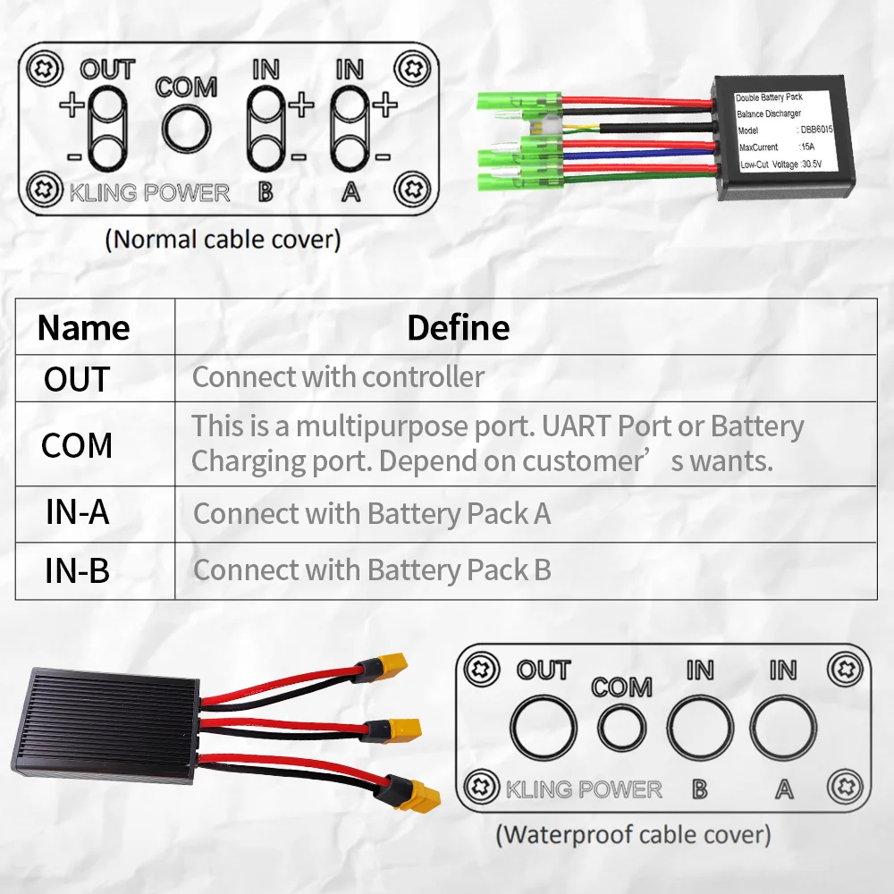 Dual Battery Pack Switch For Ebike 20a 30a 40a Parallel Batteries To ...