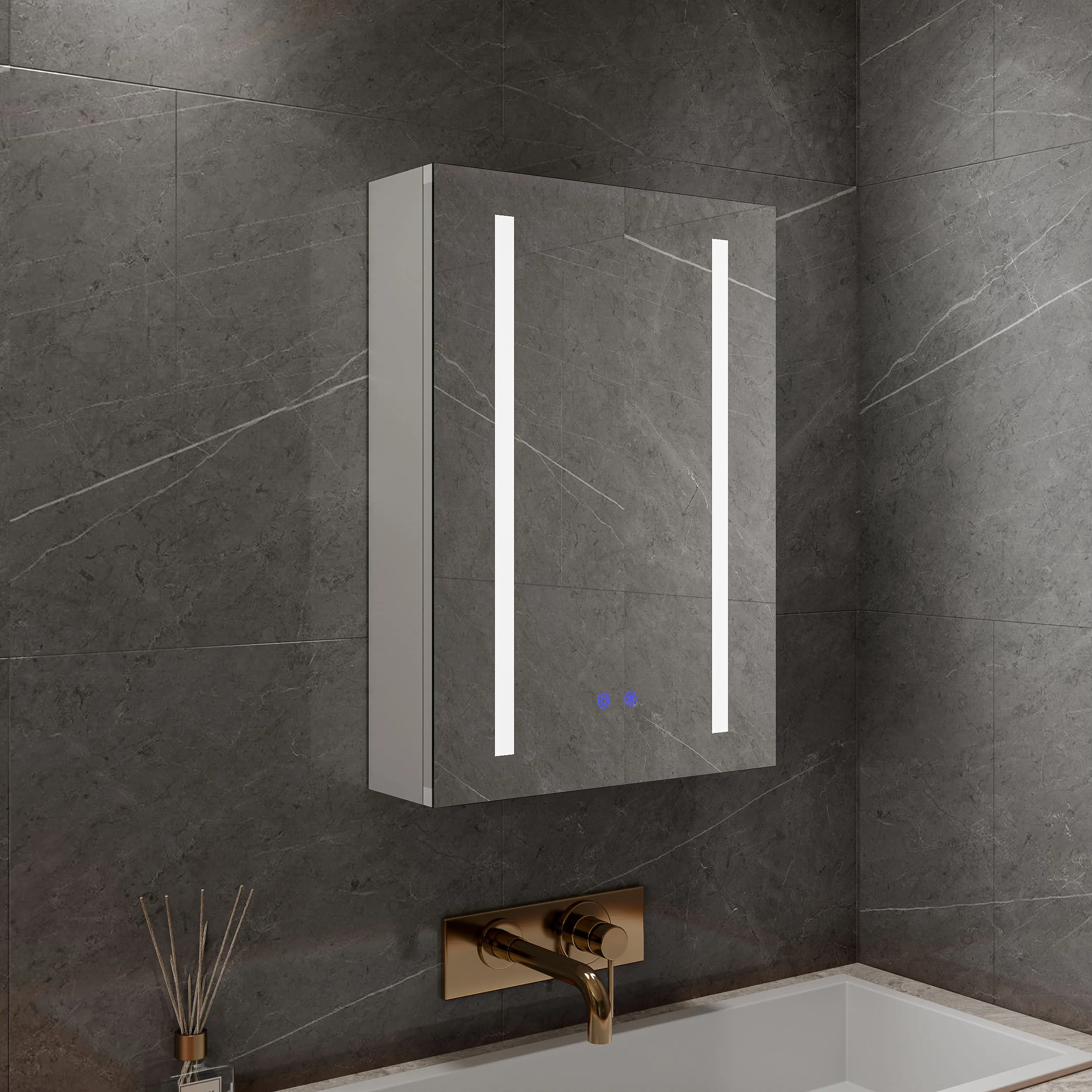 Adjustable Shelf Defogger Wall Mounted Modern Frontlit Anti Fog Led ...