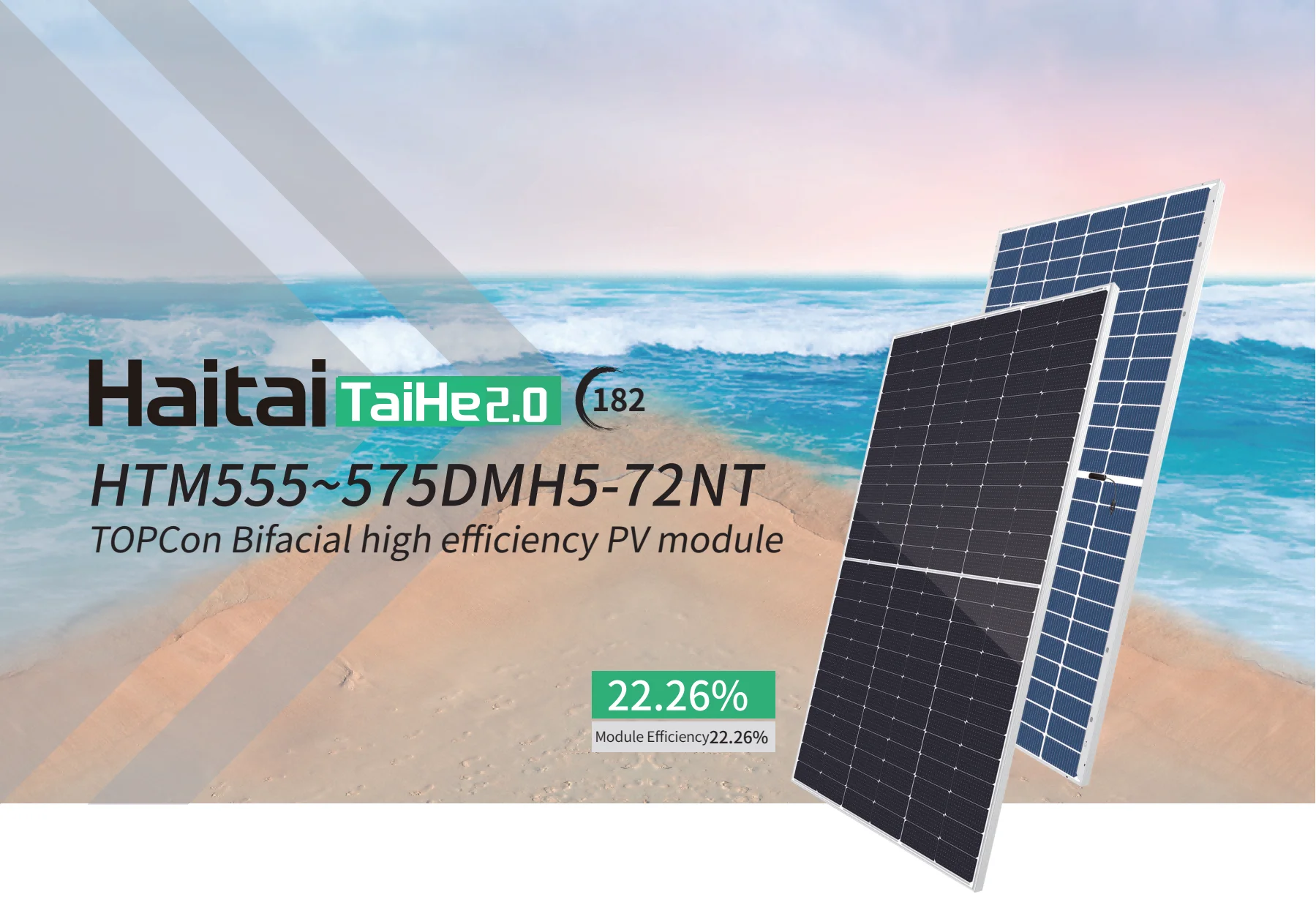 575w Haitai Topcon Bifacial Half Cut Cell 570w 565w 560w 555w Solar ...