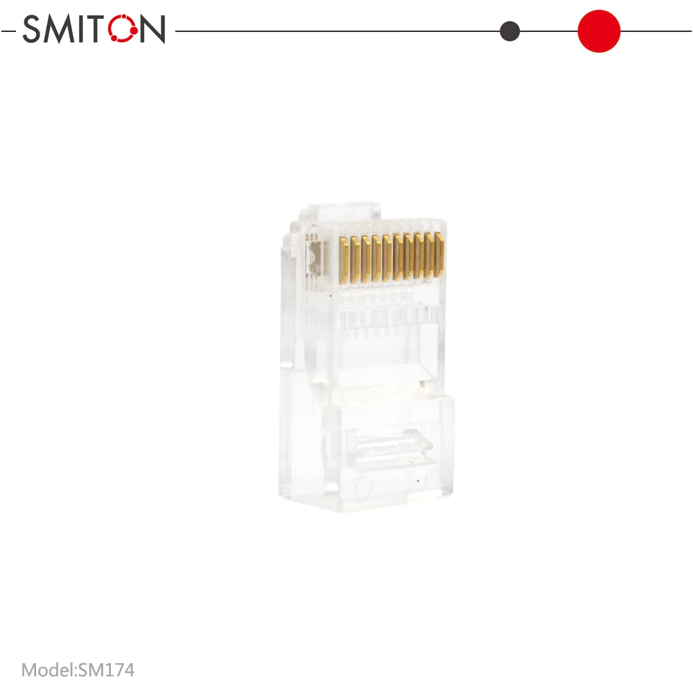 Utp Rj45 Modular Plug 10p10c 10pin Gold-plated Transparent Male ...