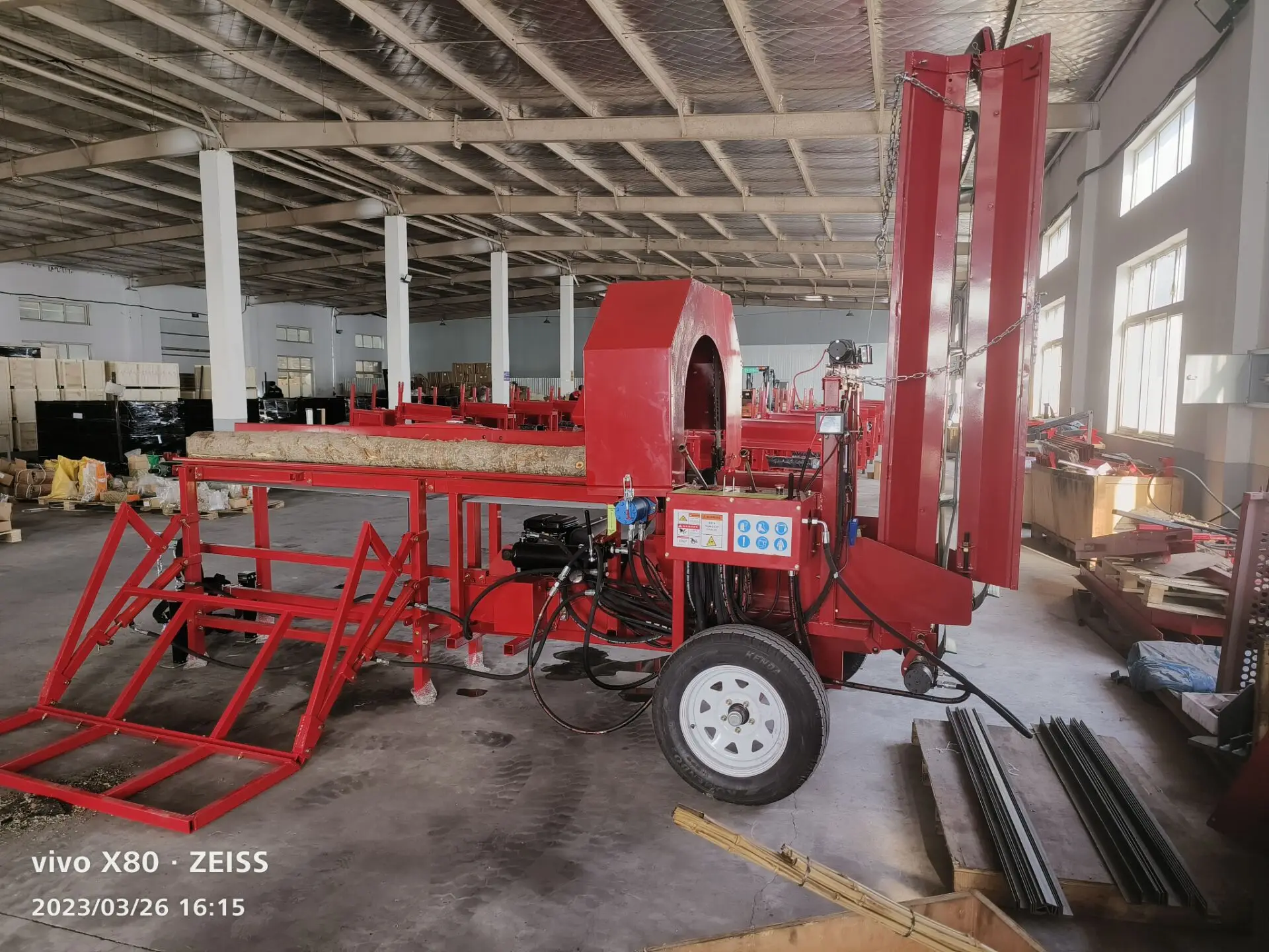 35ton Automatic Firewood Processor Wood Processor Wood Cutting Machine ...