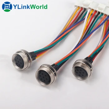 M16 7 8 14 19 Pin Connector Female Pcb Panel Mount Jst Wire M16 7pin ...