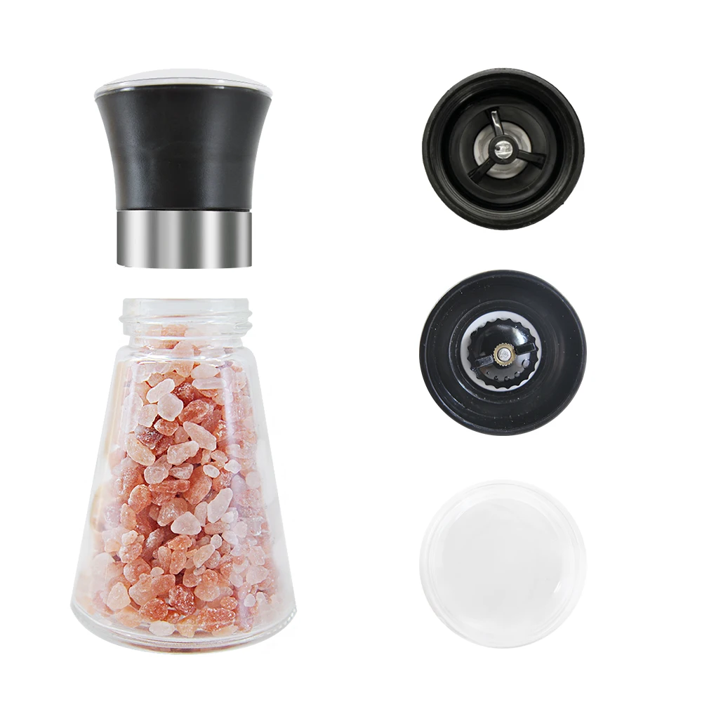 Mini 95ml Adjustable Coarseness Ceramic Salt And Pepper Grinder Set ...