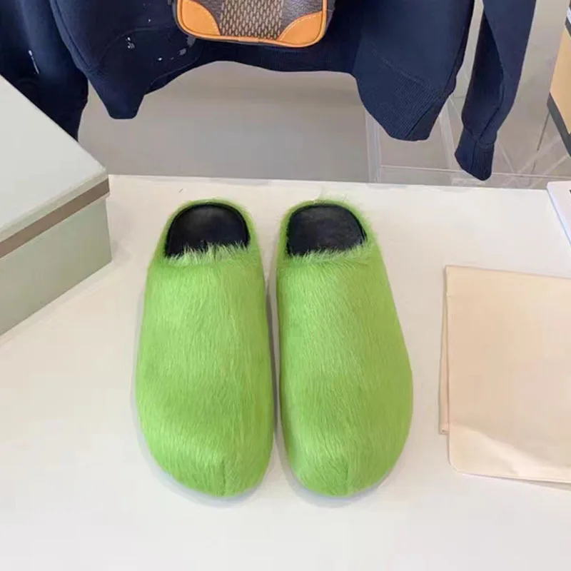 Wholesale Factory Custom Women Men Flat Wool Casual Thick-soled ...