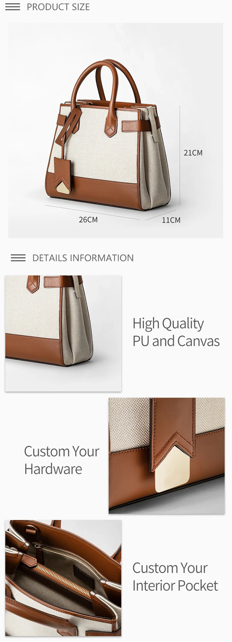 Shop Custom Logo PU Women's Handbags - Luxury & Eco-friendly