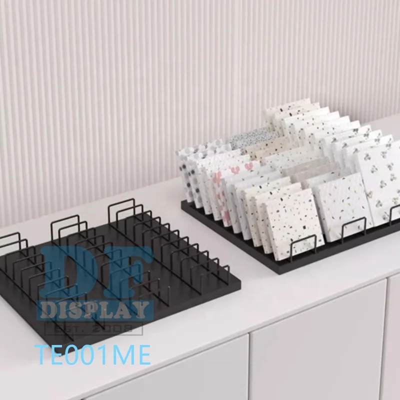 Tile slant display granite stone display stand 20 x 20 tile stand metal ...