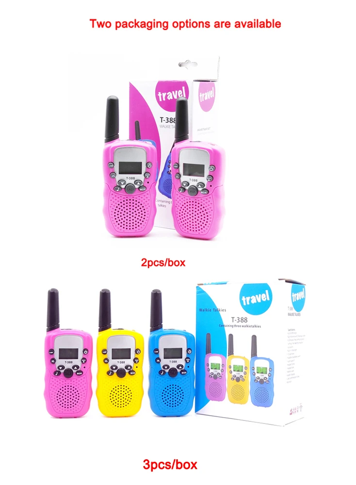 T388 Colored Two-Way Radio Toy Set - Fun & Safe Communication for Kids