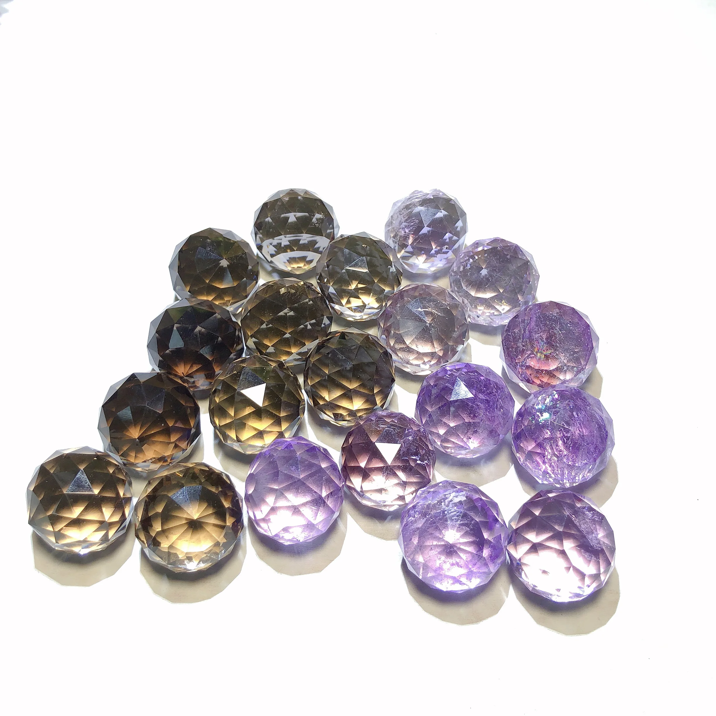 Custom Transparent Crystal Multi-face Ball Smoky Quartz Amethyst ...