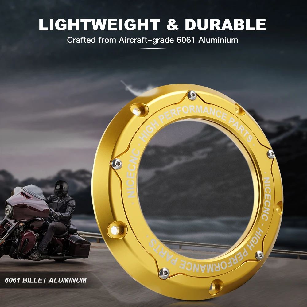 Nicecnc Cnc Clear Derby Engine Clutch Cover Guard For Harley Davidson ...