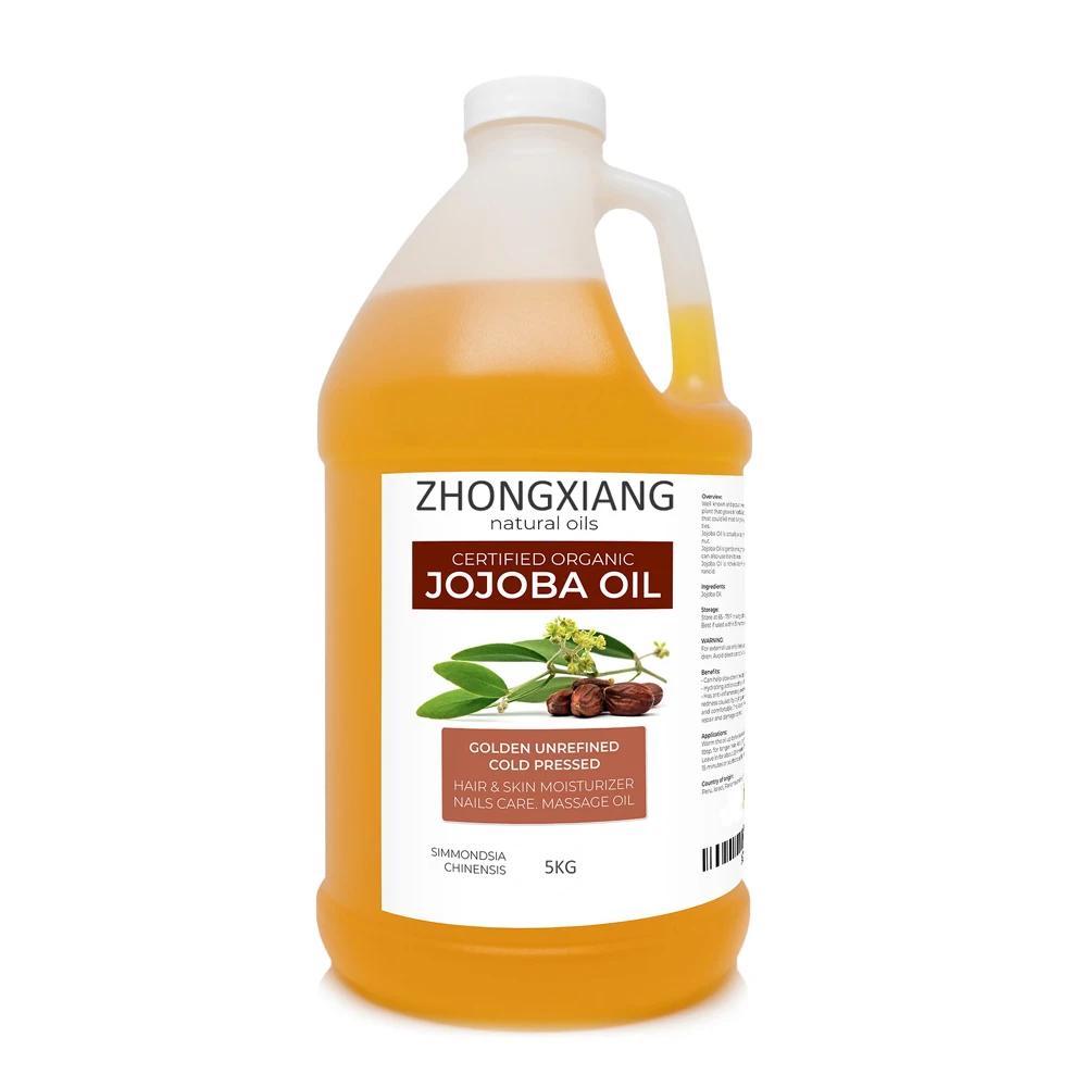 100% Pure Organic Jojoba Oil Cold Pressed, Essential Oil - OEM