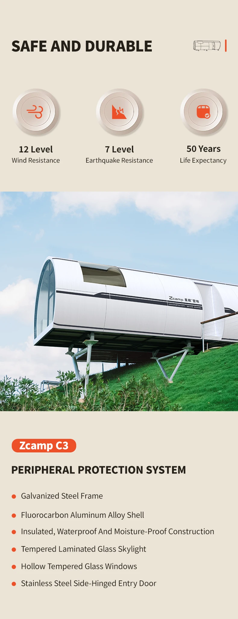 C3 Aluminium Frame Prefab Modular Tiny Home - Luxury & Mobility