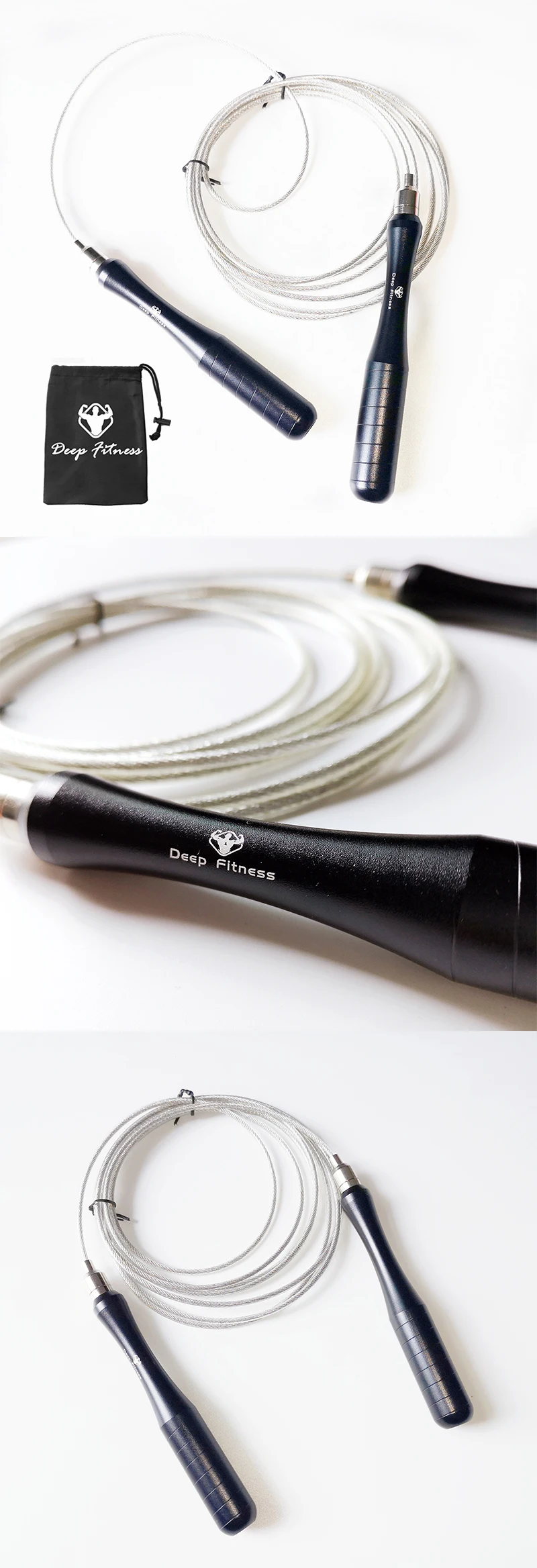Professional Self-Locking Aluminum Handle Jump Rope Speed Adjustable ...