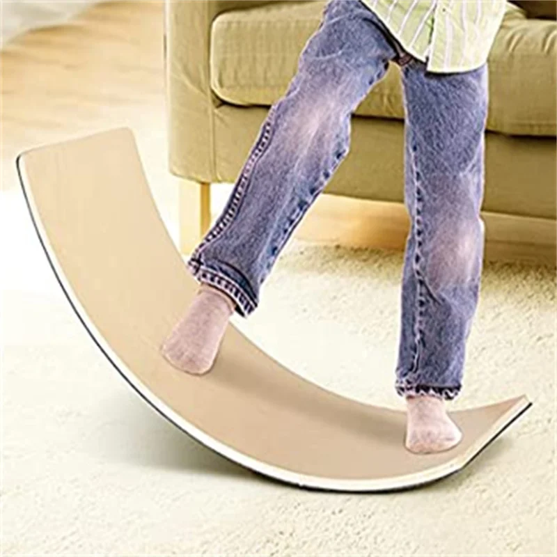 Wooden Wobble Balance Board - For Kids And Adults - Natural Beech Wood ...