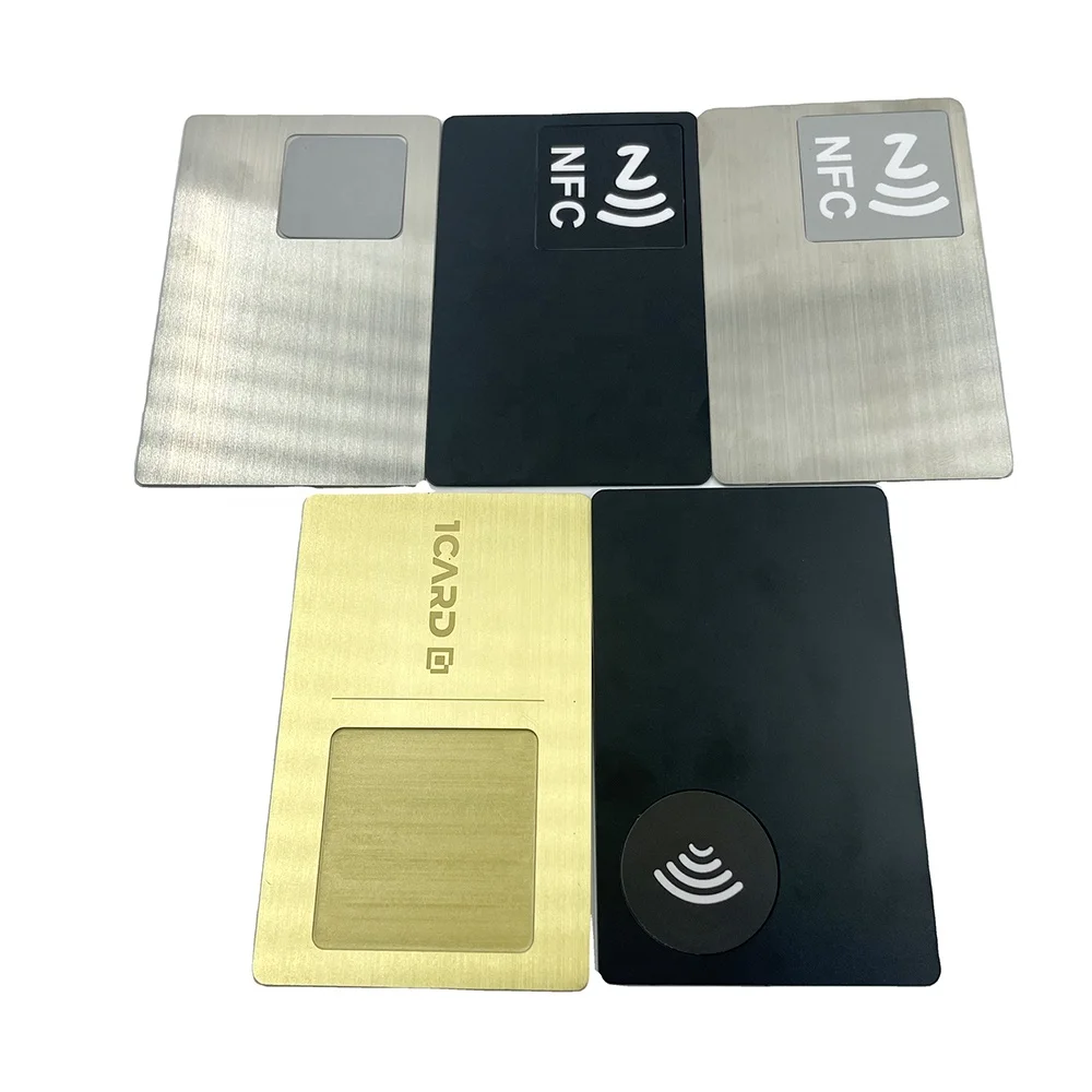 Premium Black Metal Nfc Card Contactless Rfid Metallic Chip For Access ...
