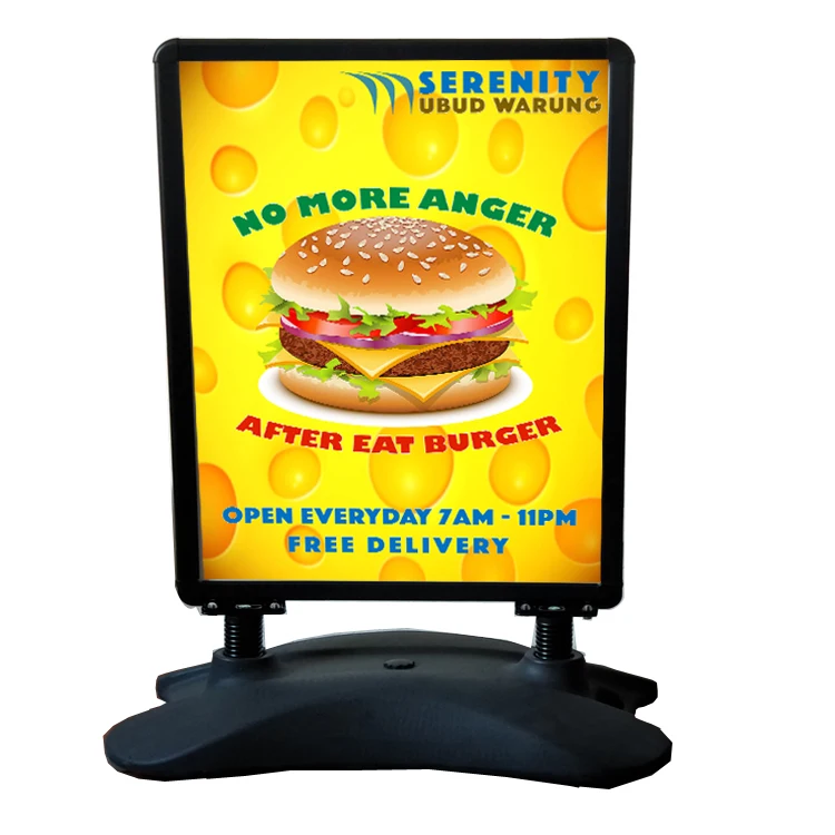 Aluminum Portable Waterbase Pavement Sign Poster Stand - Buy Waterbase ...