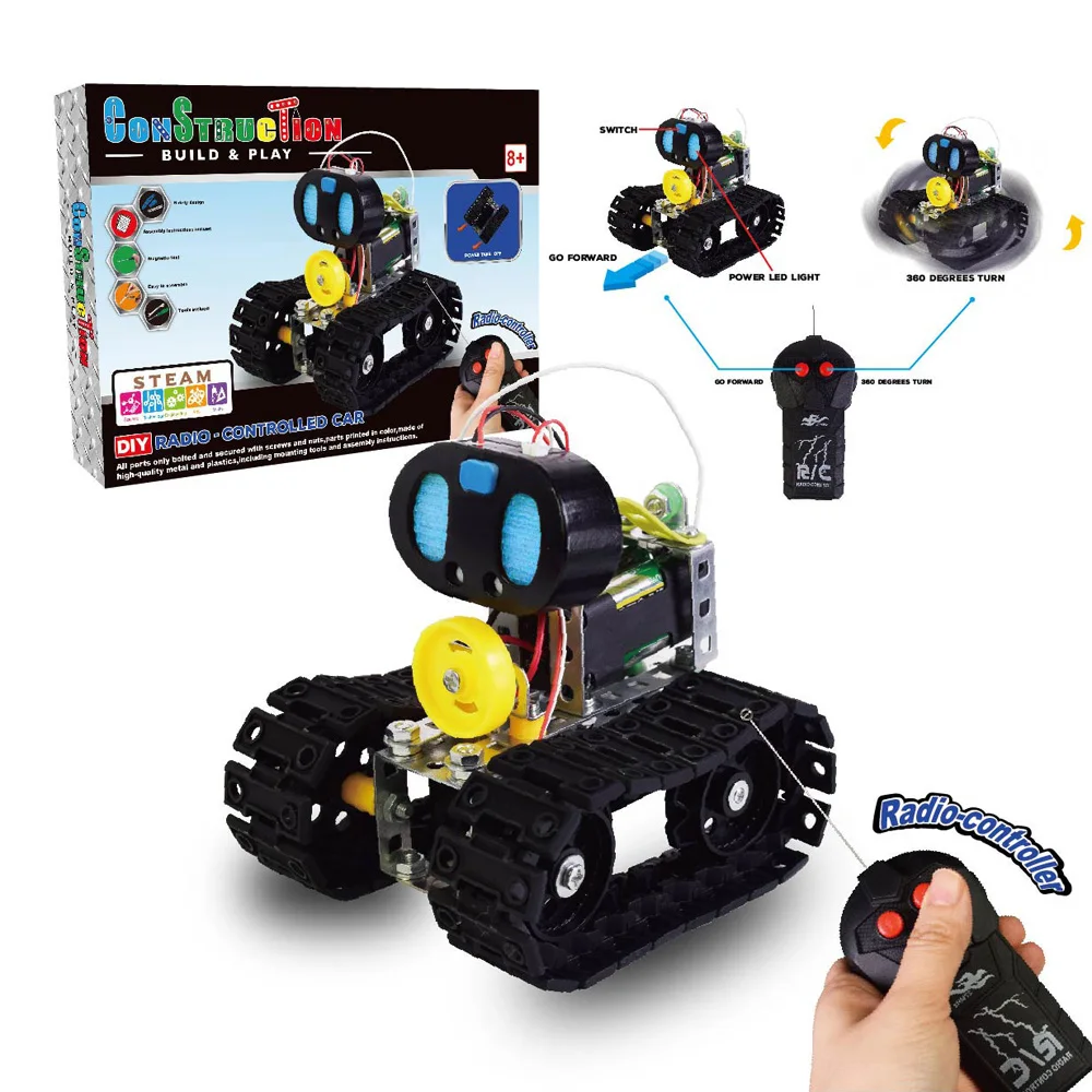 DIY Metal Robot Kit - Obstacle Avoidance & STEM Education