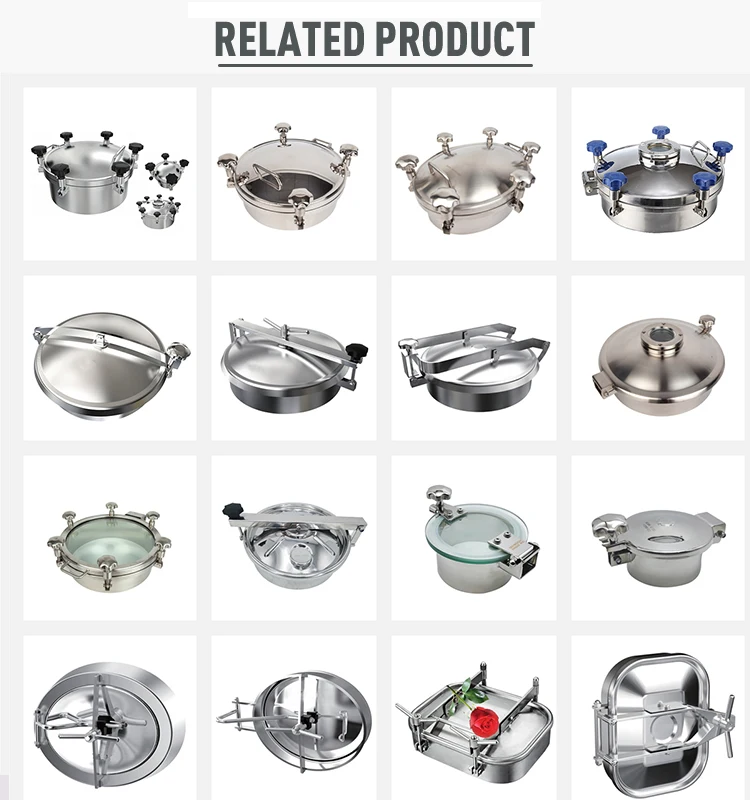 SS304 3bar Pressure Circular Round Manhole Cover with Food Grade ...