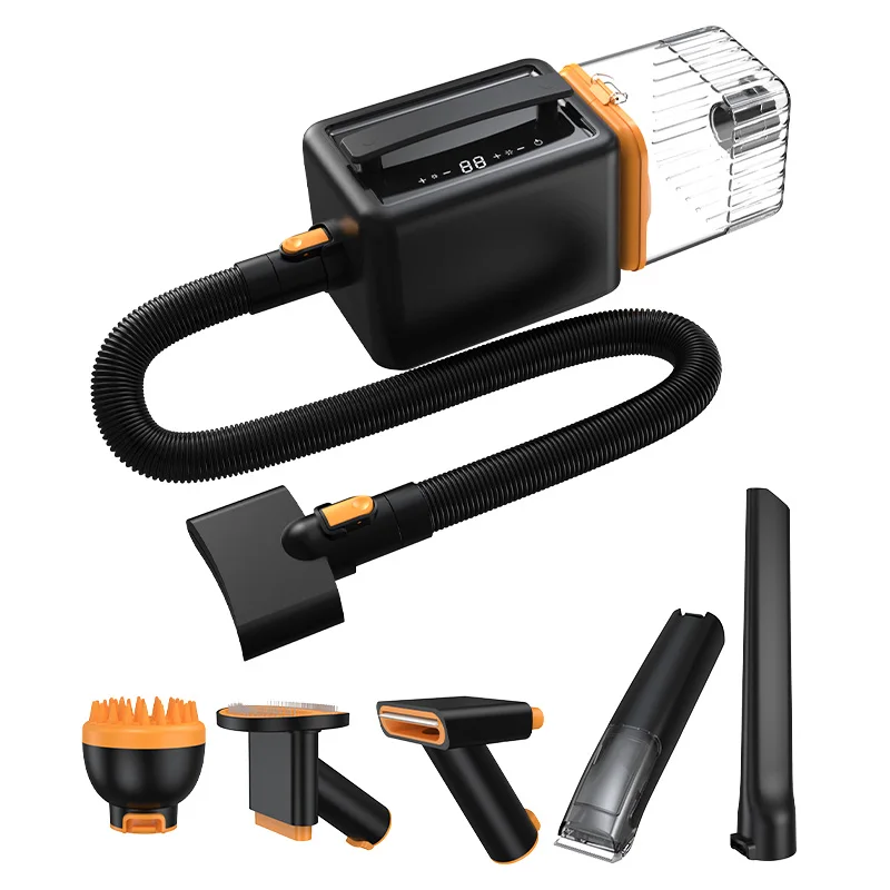Pet Grooming Kit & Vacuum Suction 99% Pet Hair Professional Clippers ...