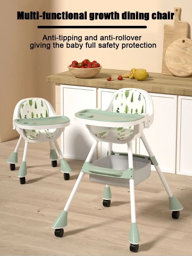 Multi-functional Baby Dining Table Chair With Adjustable Height Folding ...