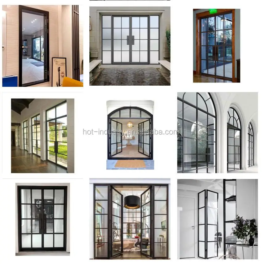 Top Round Steel Window Grill Design Arch Steel Doors