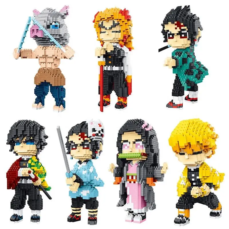 New Anime character series micro blocks action figure toys educational ...