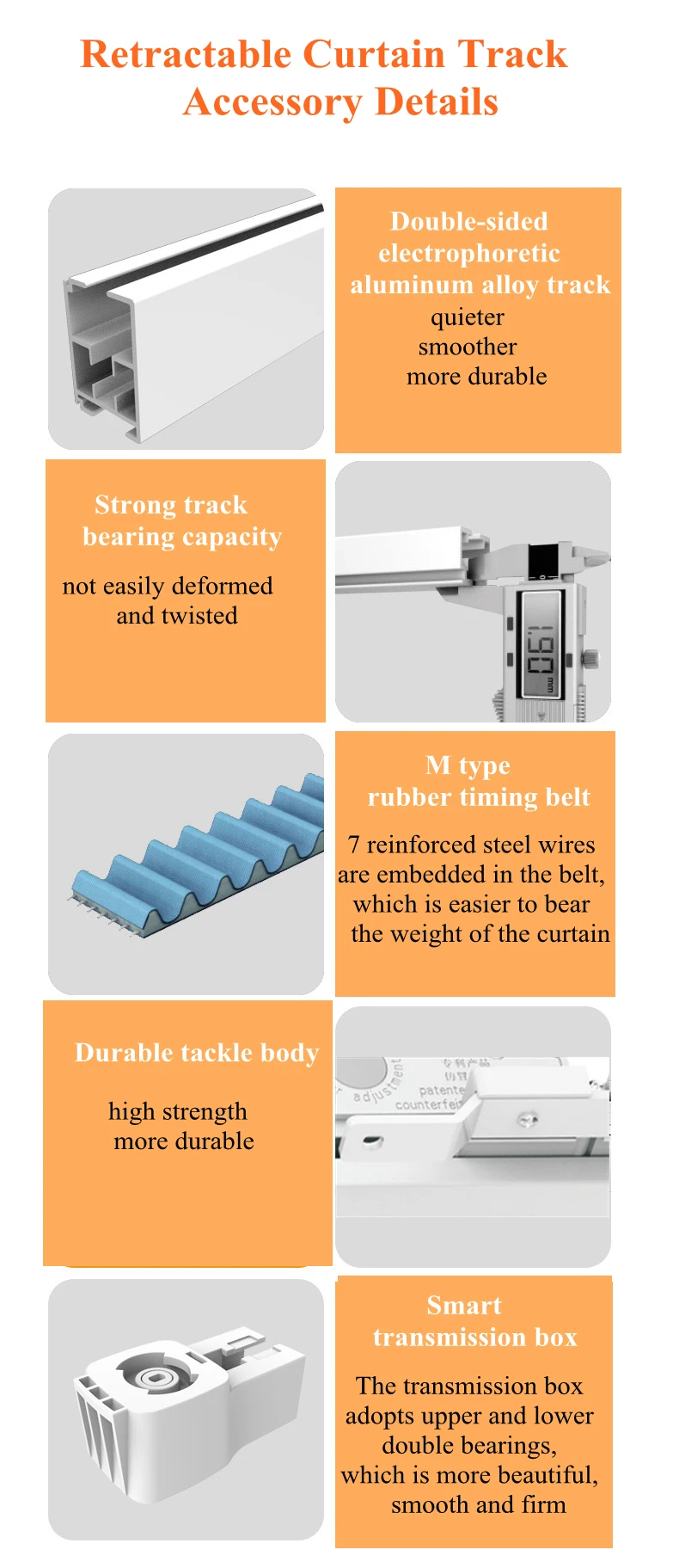 1.5m Gm150 Tuya Automation Motorized Smart Curtain Track Curtains ...