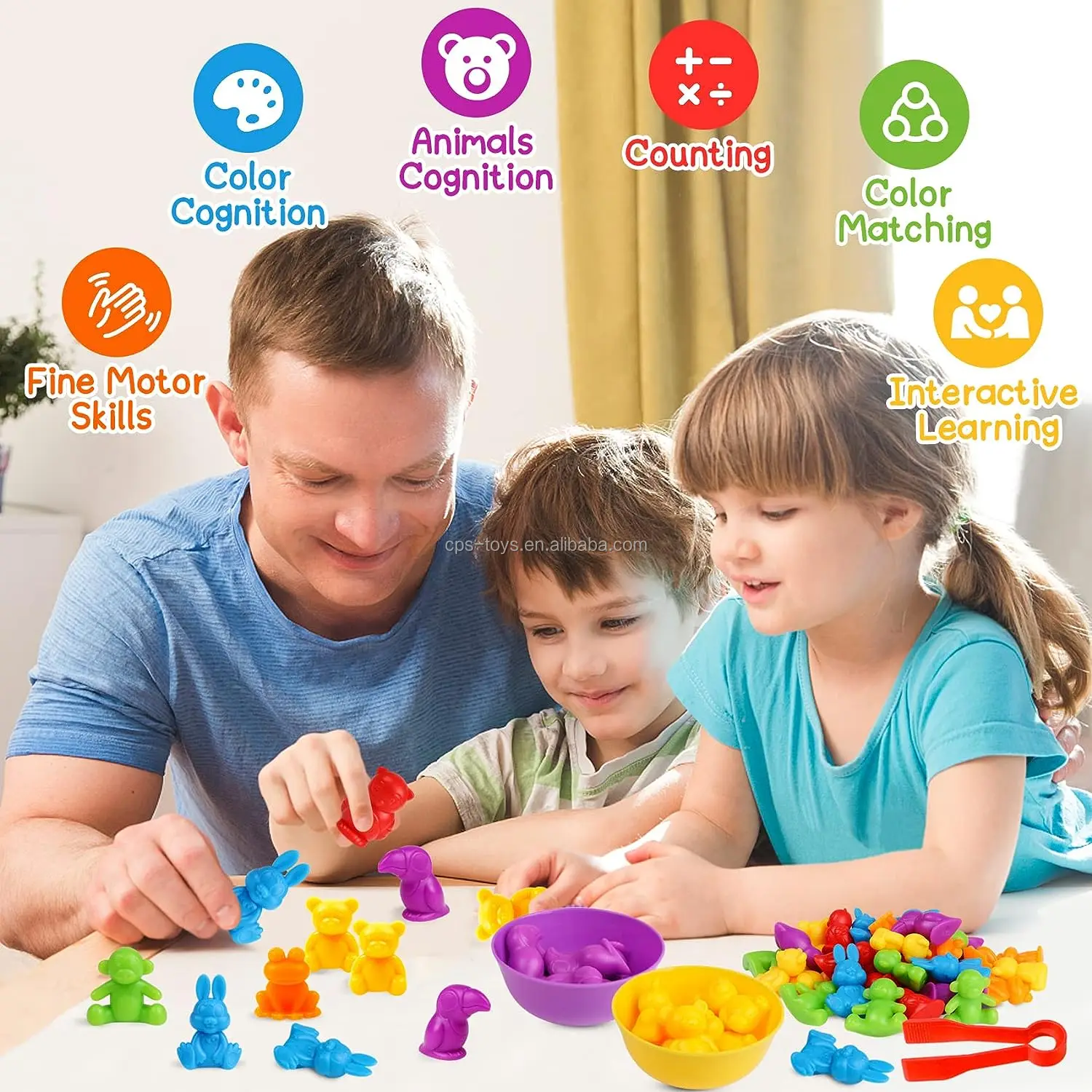 Counting Animals Color Sorting Matching Games with Sorting Bowls ...